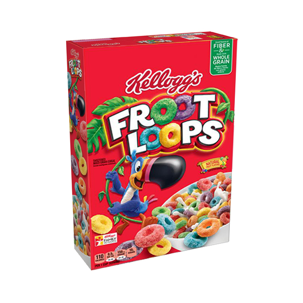Kellogg's Fruit Loops Cereal 345g/12oz - Kelloggs Fruit Loops Cereal 345g