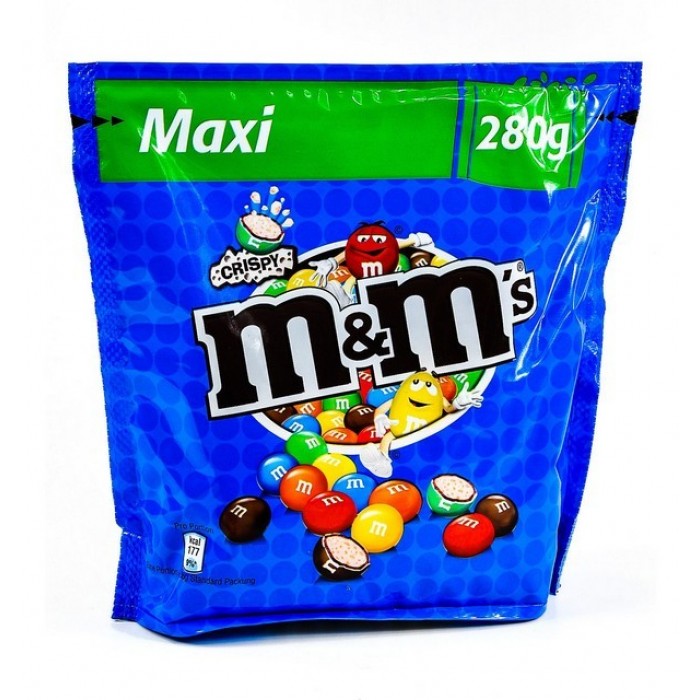 M&M Maxi Crispy Pouch 280g