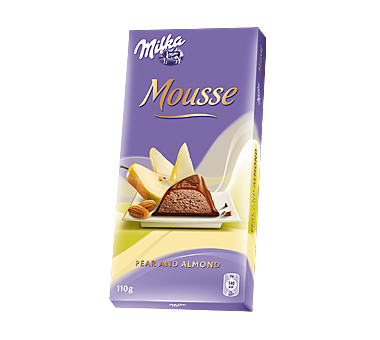 Milka Mousse Pear and Almond 110g - Milka Mousse Pear and Almond 110g