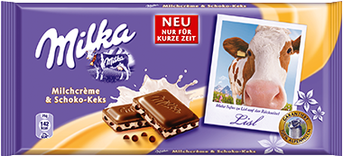Milka Milk Cream and Cocoa Biscuit / Cow Lisl